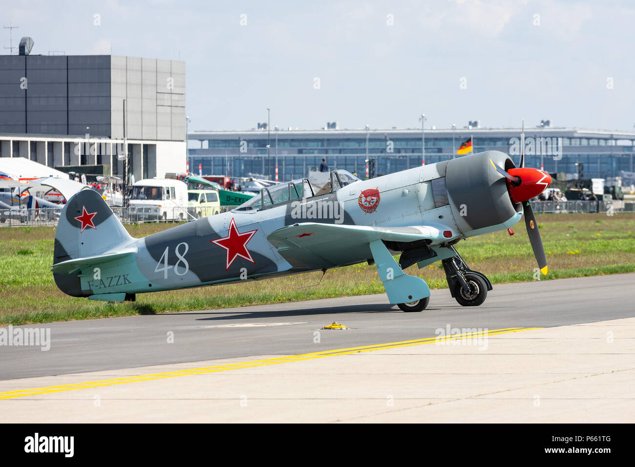 Soviet fighter aircraft Yakovlev Yak-3 (replica Yak-3UPW produced in ...