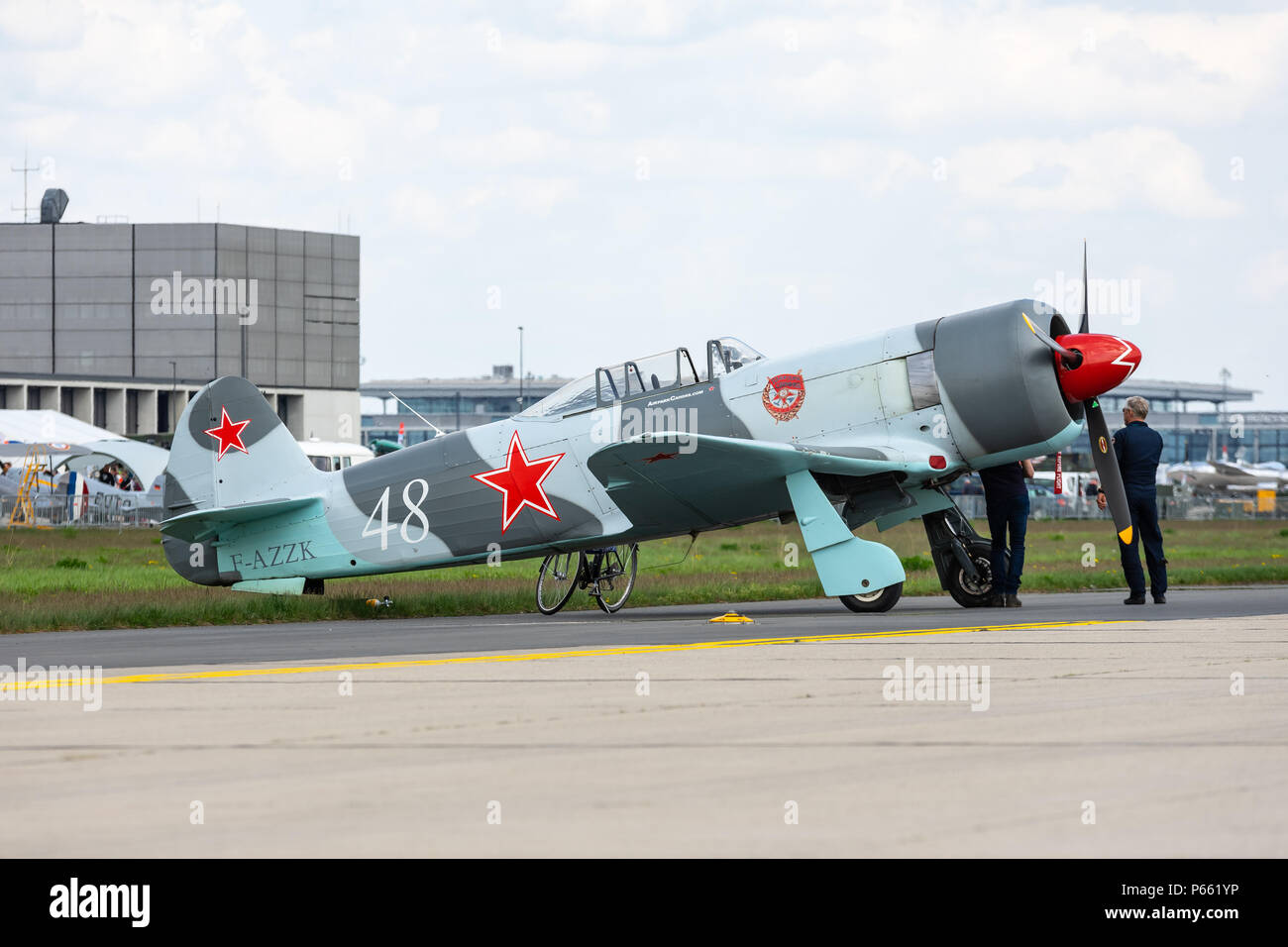Soviet fighter aircraft Yakovlev Yak-3 (replica Yak-3UPW produced in ...