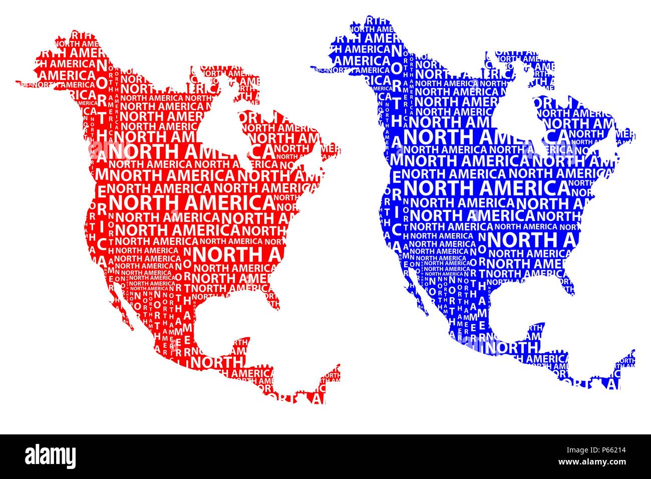 Sketch North America letter text continent, North America word - in the ...