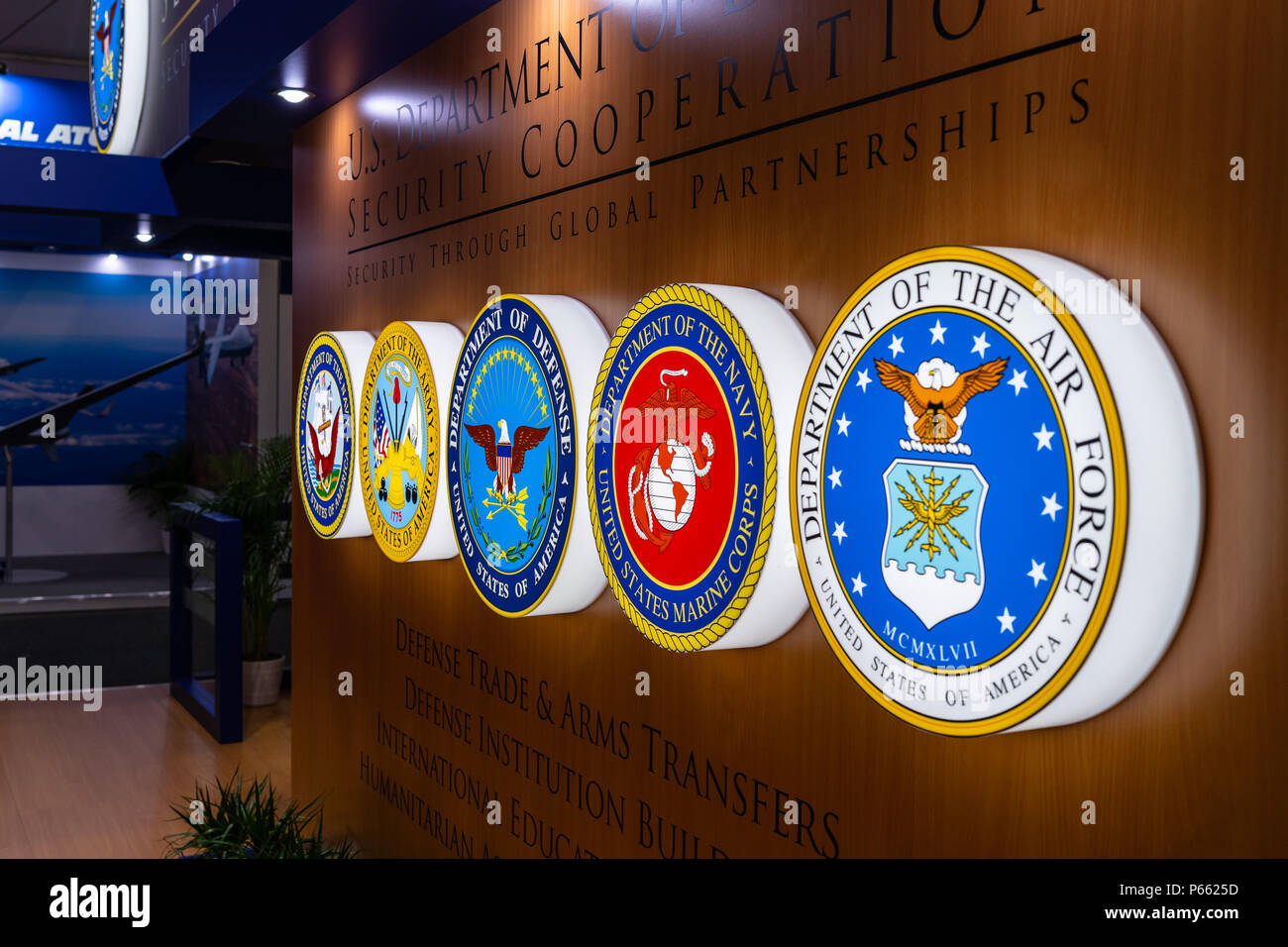 Pavilion "Defense and Security", stand of U.S. Department of Defense ...