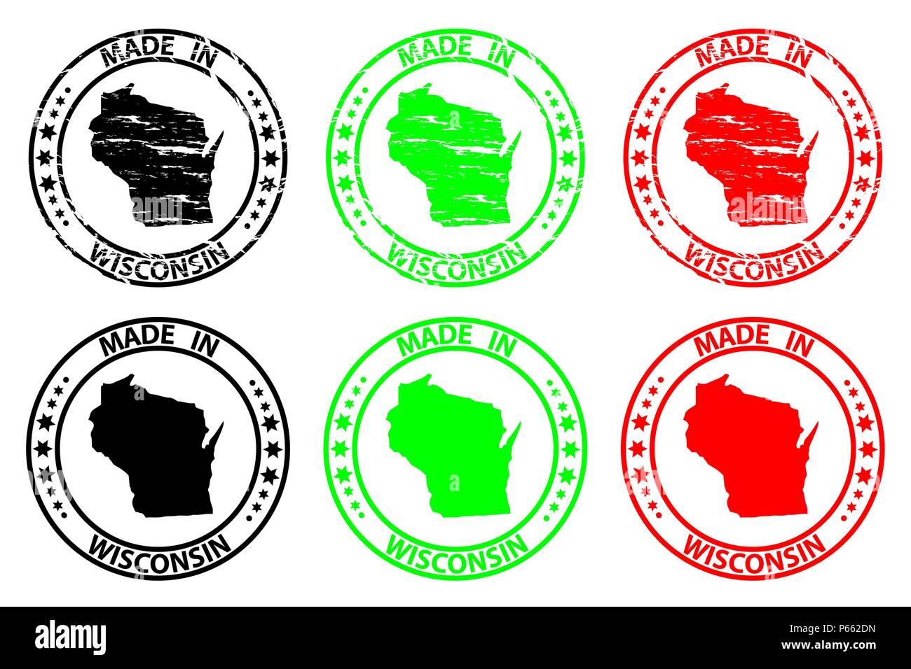 Wisconsin vintage map Stock Vector Images - Alamy