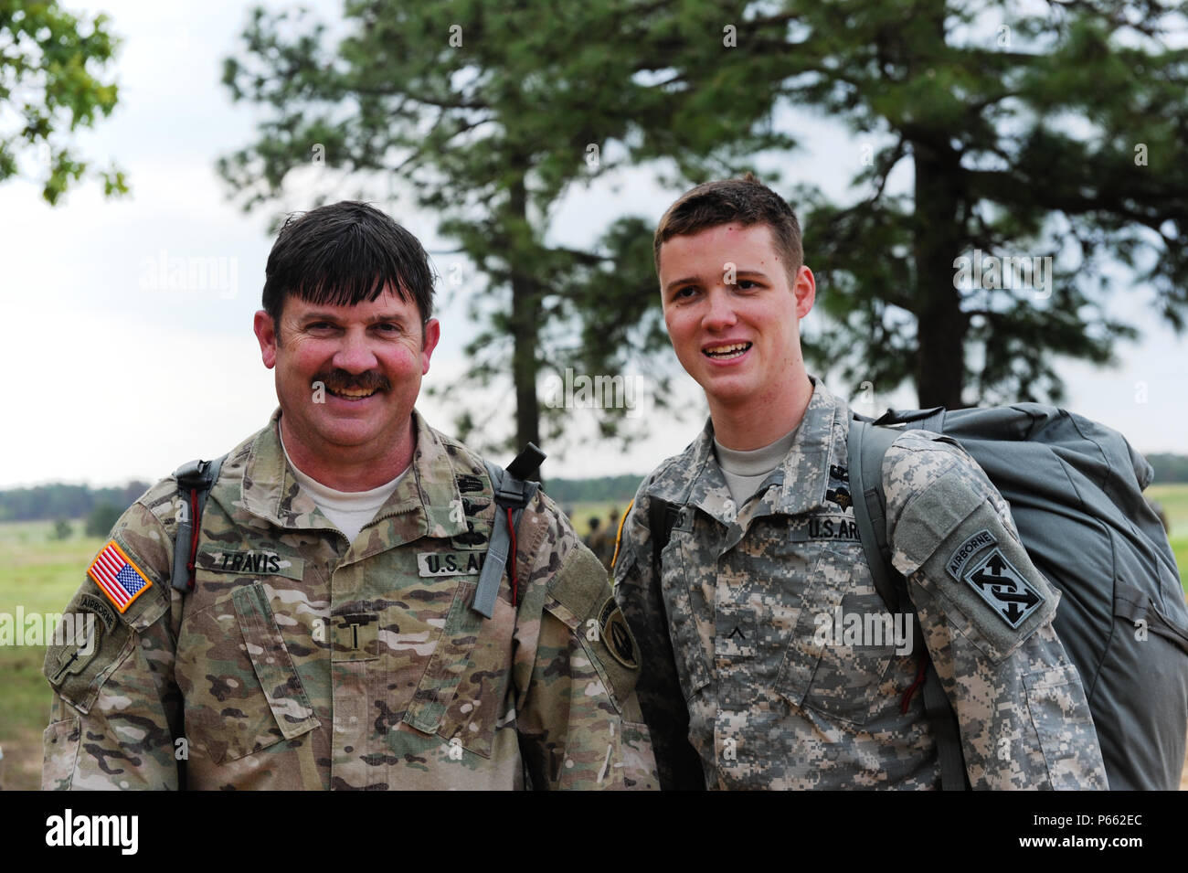 U.S. Army Chief Warrant Officer 5 Travis and his son Pvt. Travis ...
