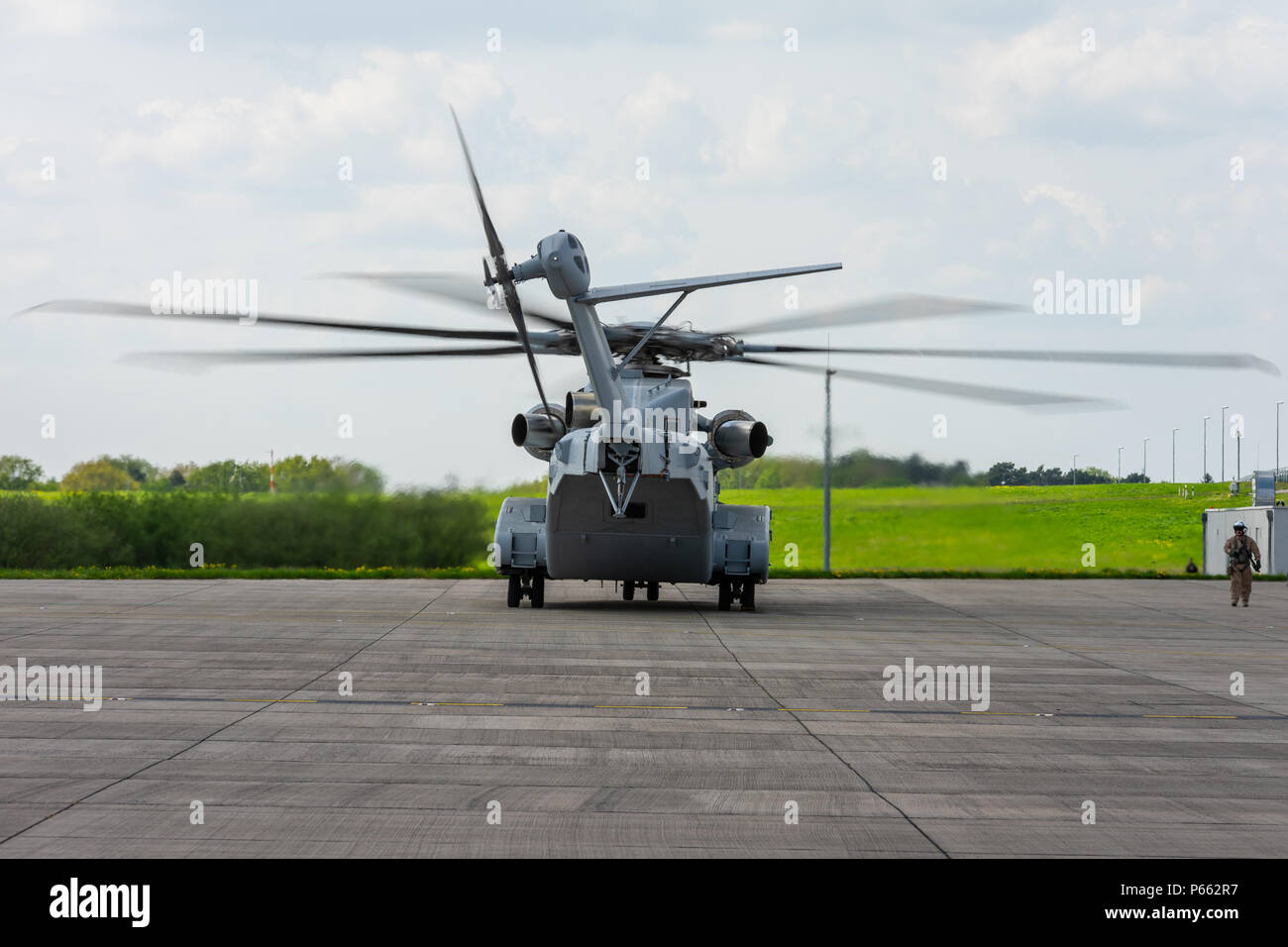 BERLIN, GERMANY - APRIL 27, 2018: Heavy-lift cargo helicopter Sikorsky ...