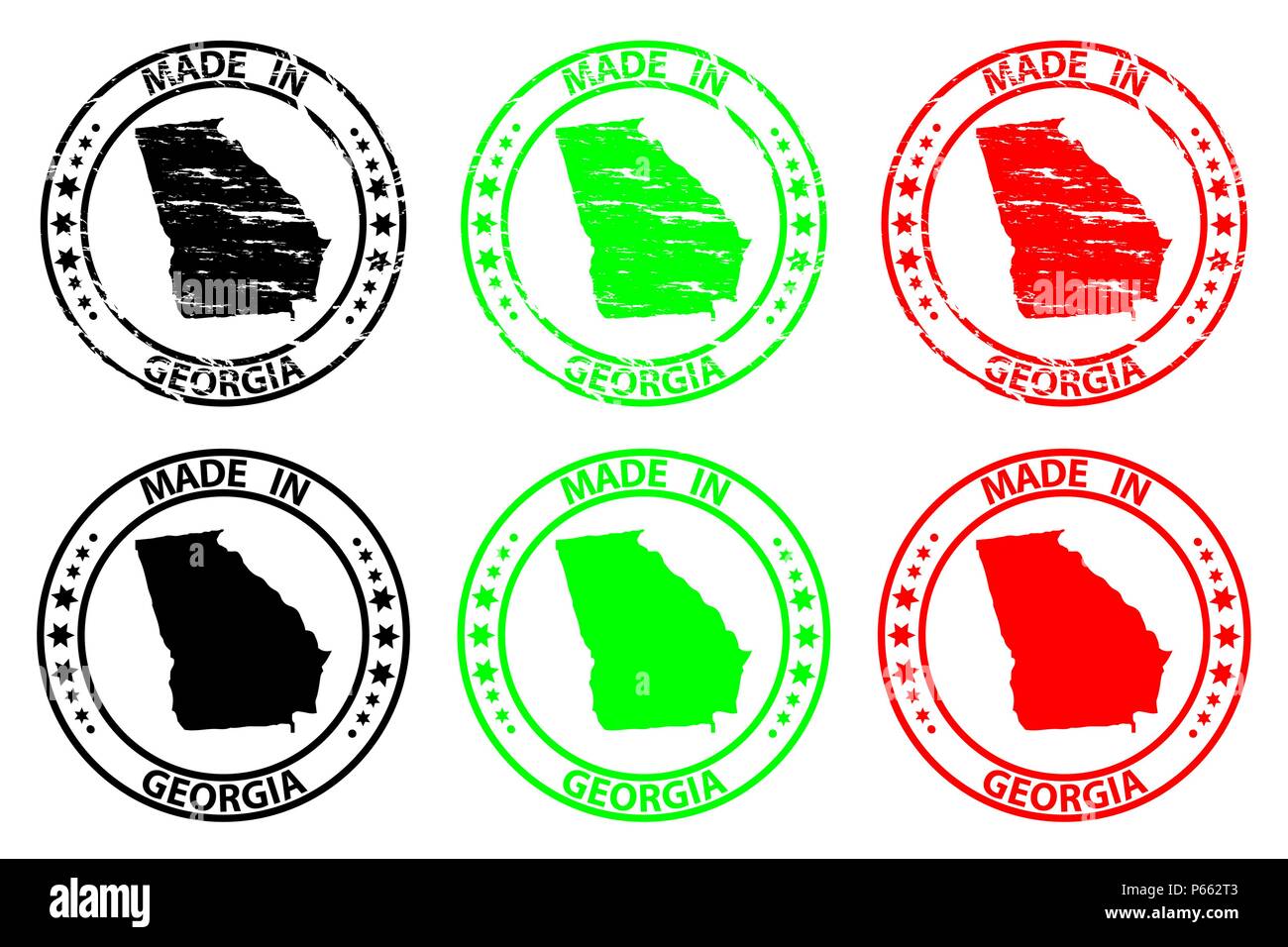 Made in Georgia - rubber stamp - vector, Georgia (United States of ...