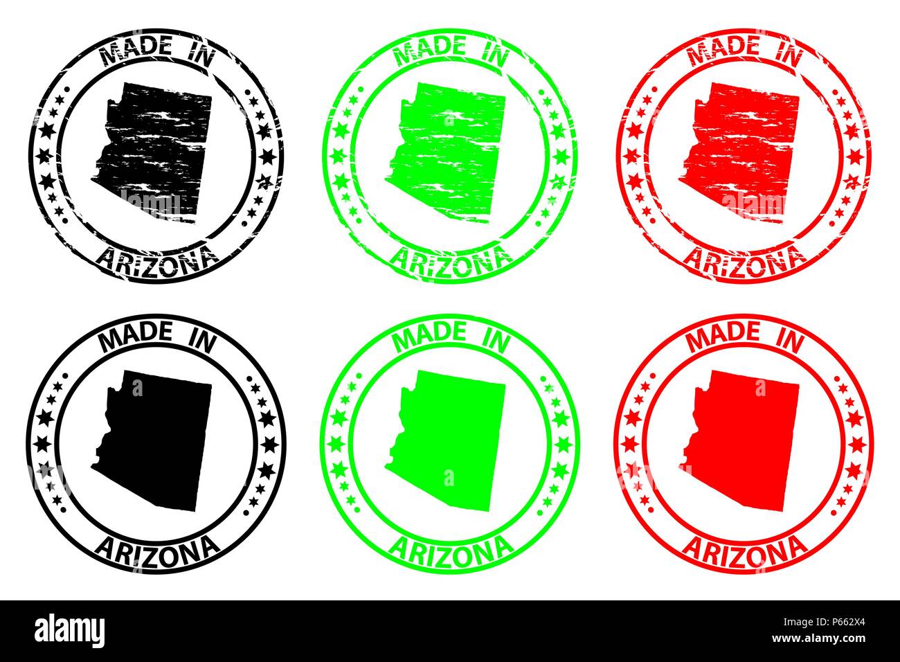 Made in Arizona - rubber stamp - vector, Arizona (United States of ...