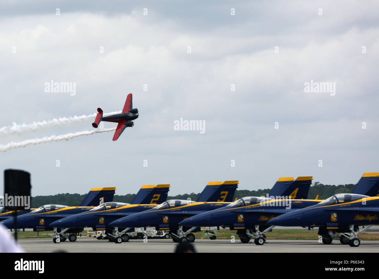 The Twin Beech 18 provides overhead excitement at the 2016 MCAS Cherry ...
