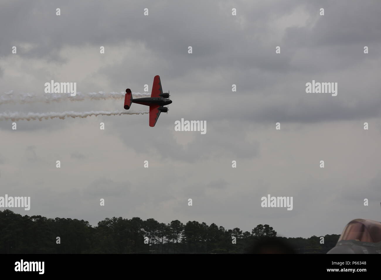The Twin Beech 18 provides overhead excitement at the 2016 MCAS Cherry ...