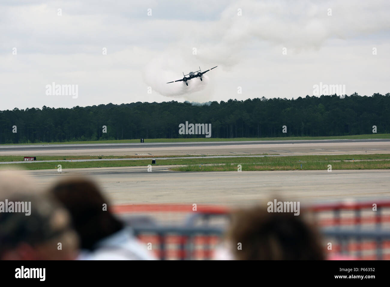The Twin Beech 18 provides overhead excitement at the 2016 MCAS Cherry ...