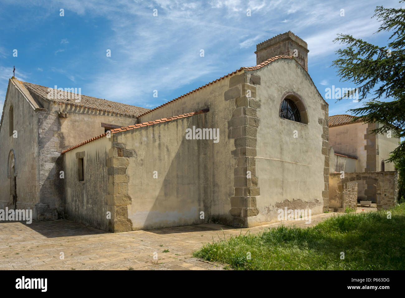 The church of the Immaculate Conception in Barumini, Sardinia, Italy ...