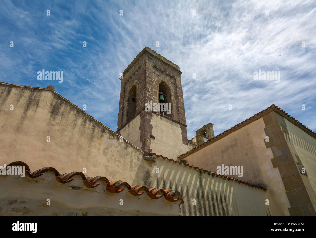 The church of the Immaculate Conception in Barumini, Sardinia, Italy ...