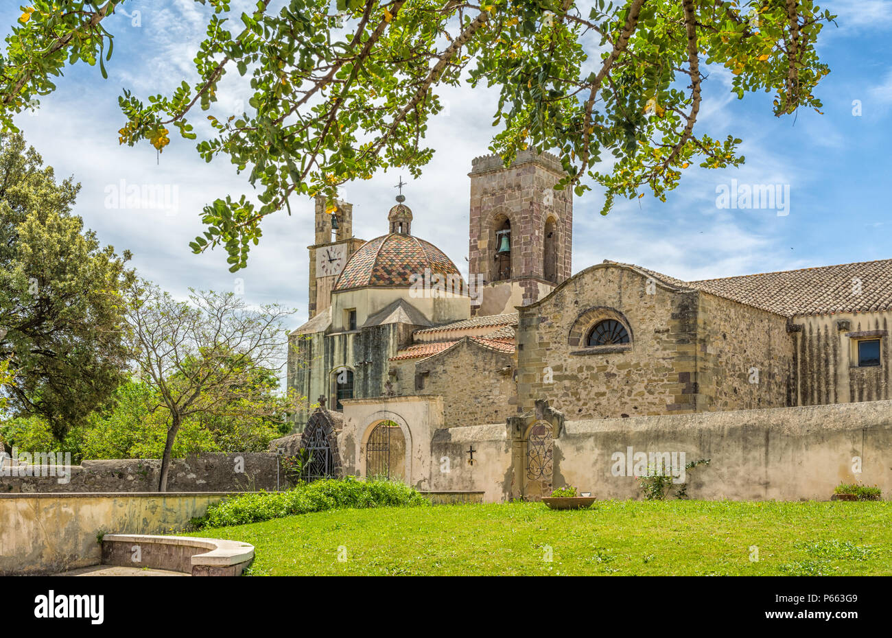The church of the Immaculate Conception in Barumini, Sardinia, Italy ...