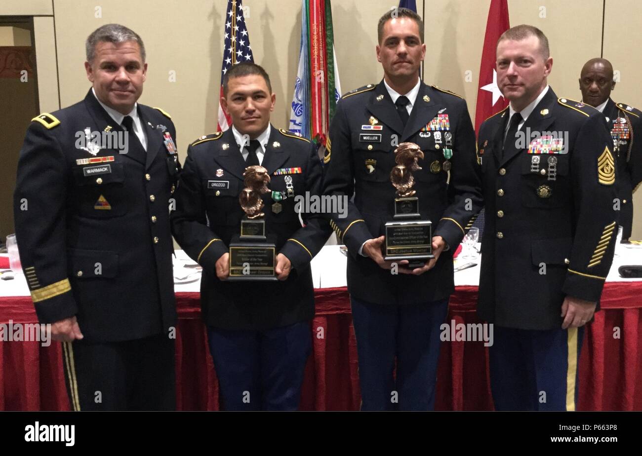 Spc. Michael S. Orozco, second from left, representing the 416th ...