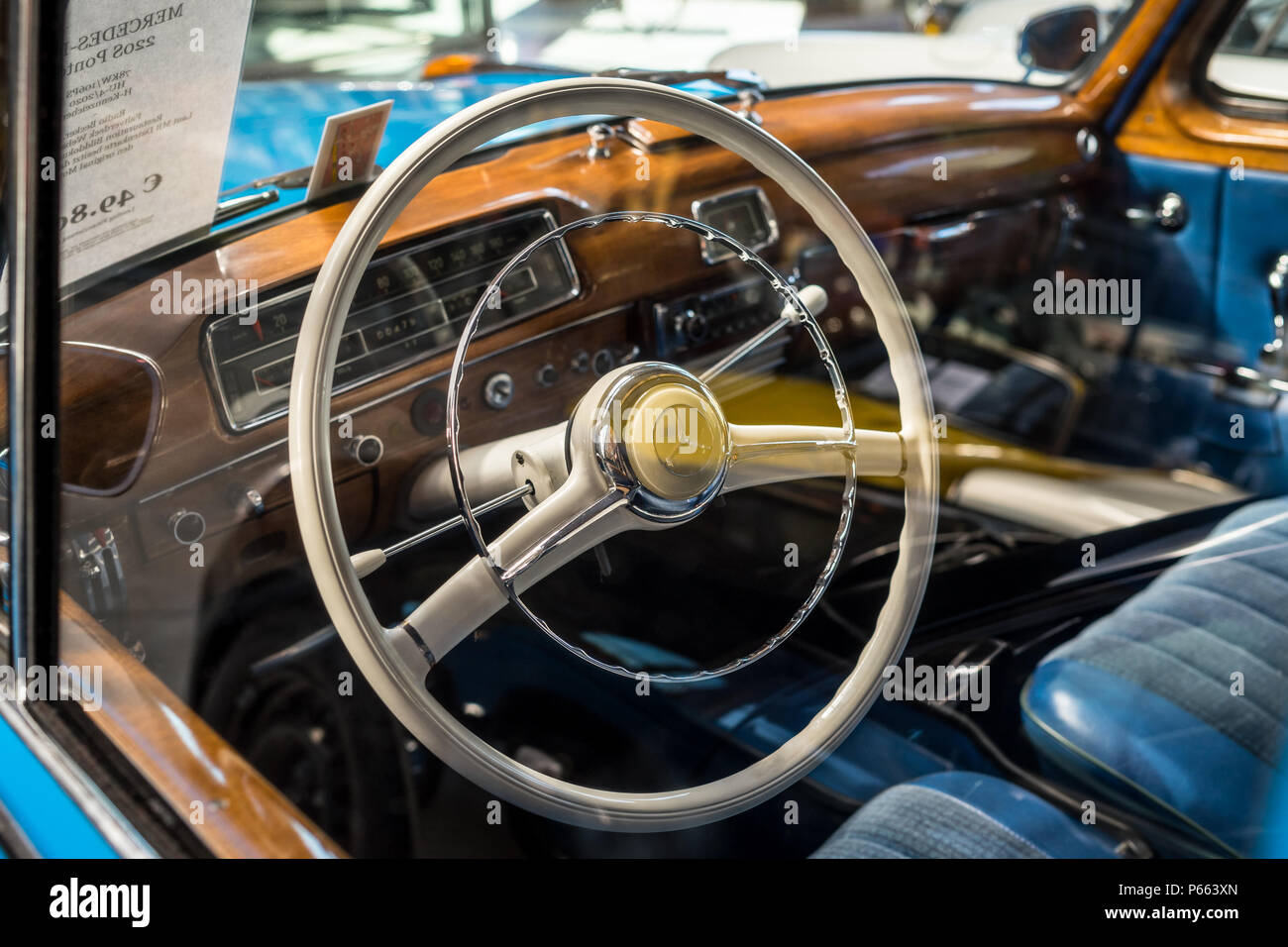 Interior of the luxury car Mercedes-Benz 220S (W180 II) “Ponton”,1956 ...