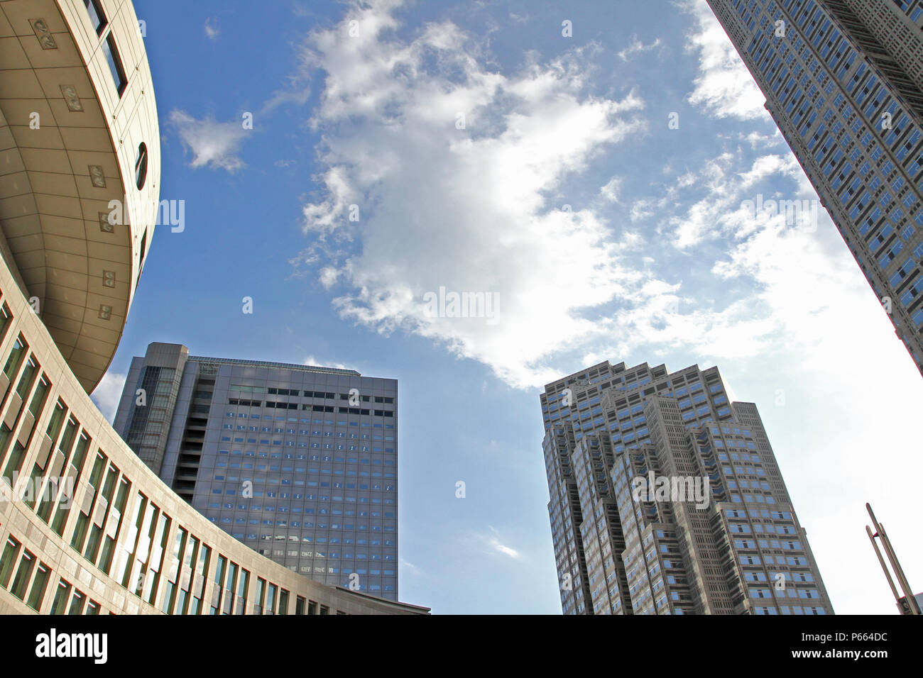 Shinjuku financial district viewed from above Tokyo, Japan. The ...