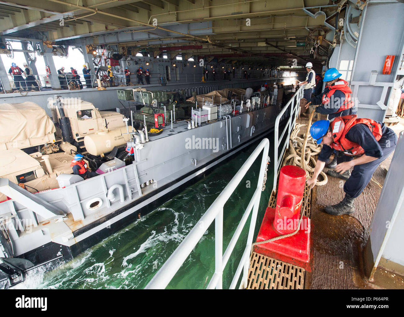 160505-N-TI017-012 ATLANTIC OCEAN (May 5, 2015) A landing craft ...