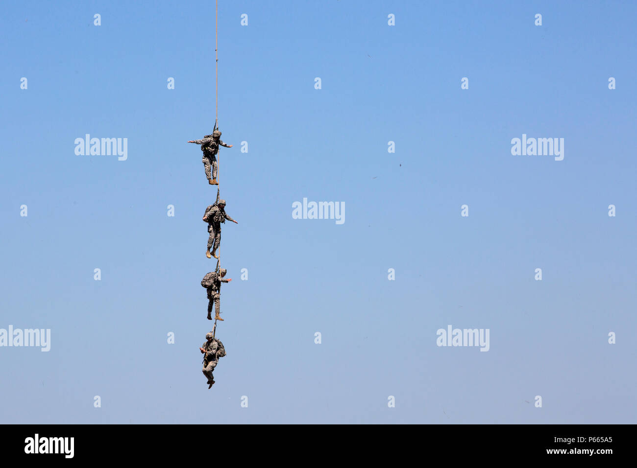 U.S. Army Rangers assigned to 6th Ranger Training Battalion, Camp James ...