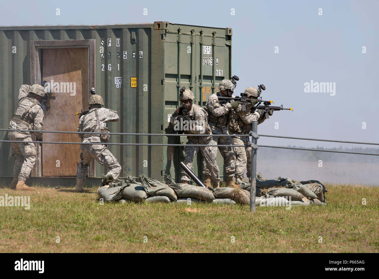 U.S. Army Rangers assigned to 6th Ranger Training Battalion, Camp James ...