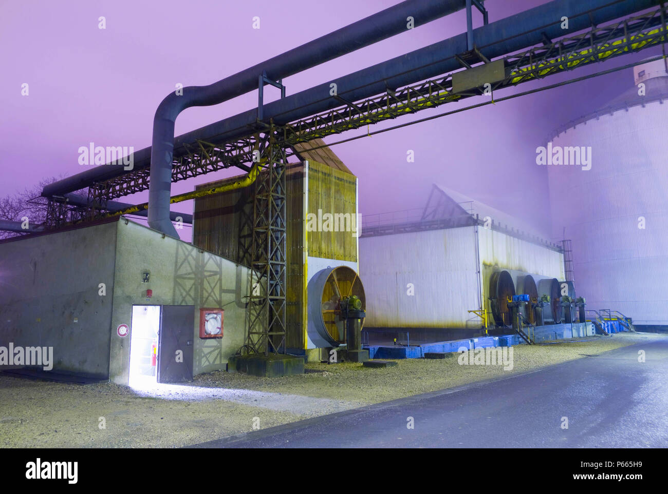 Sugar factory, Picardie, France (cross processed Stock Photo - Alamy