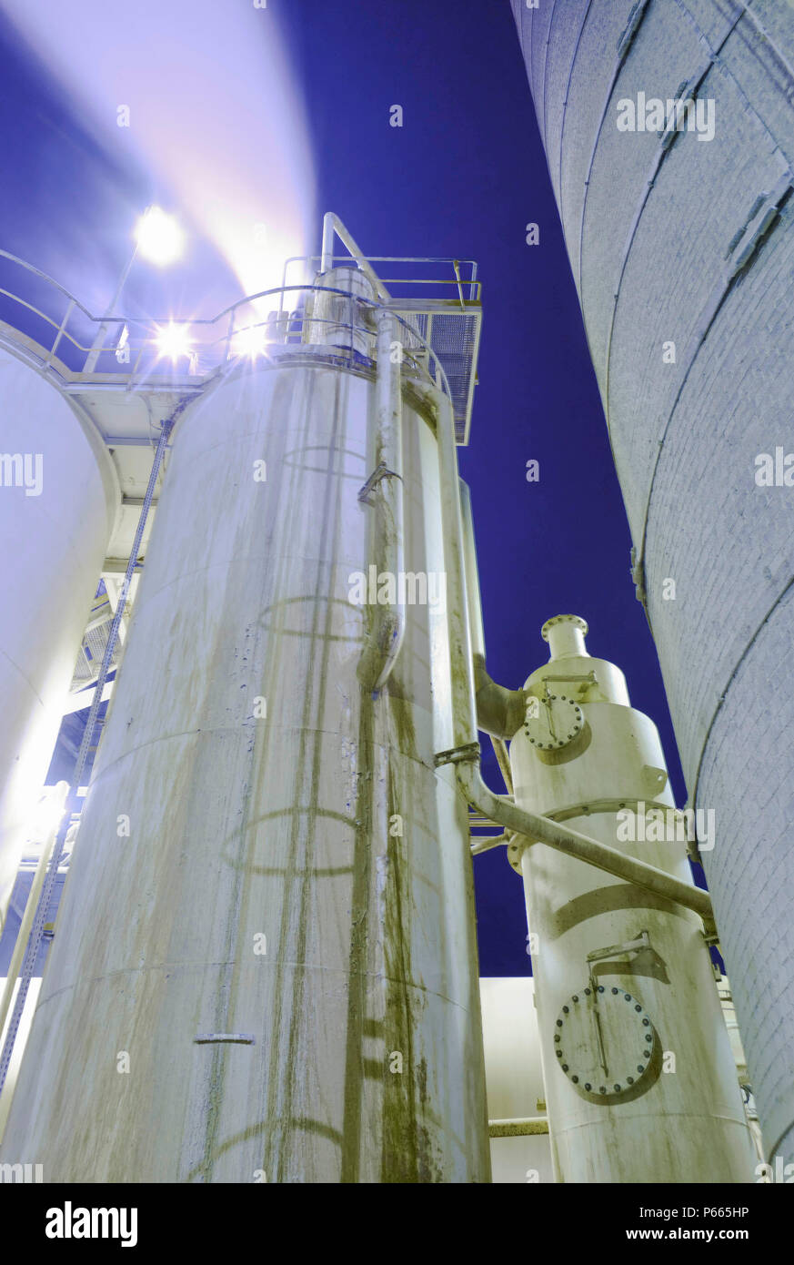 Tanks at sugar factory, Picardie, France Stock Photo - Alamy