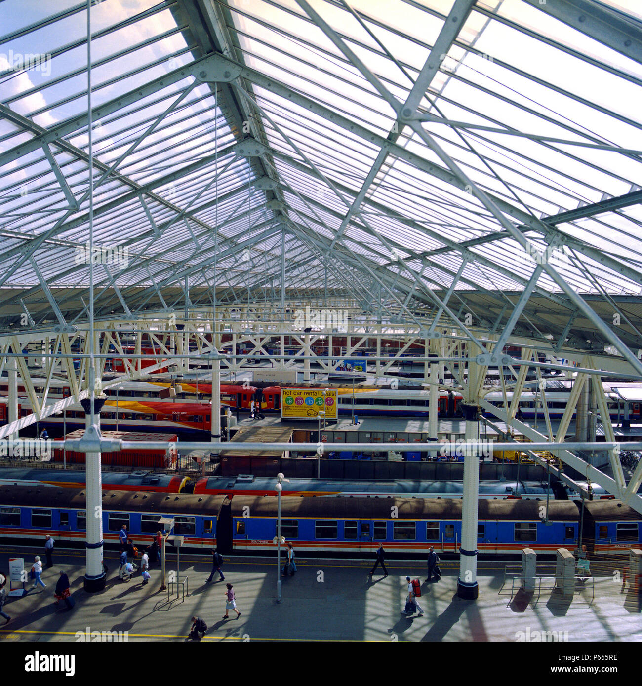 New roof, Waterloo Station, London Stock Photo - Alamy