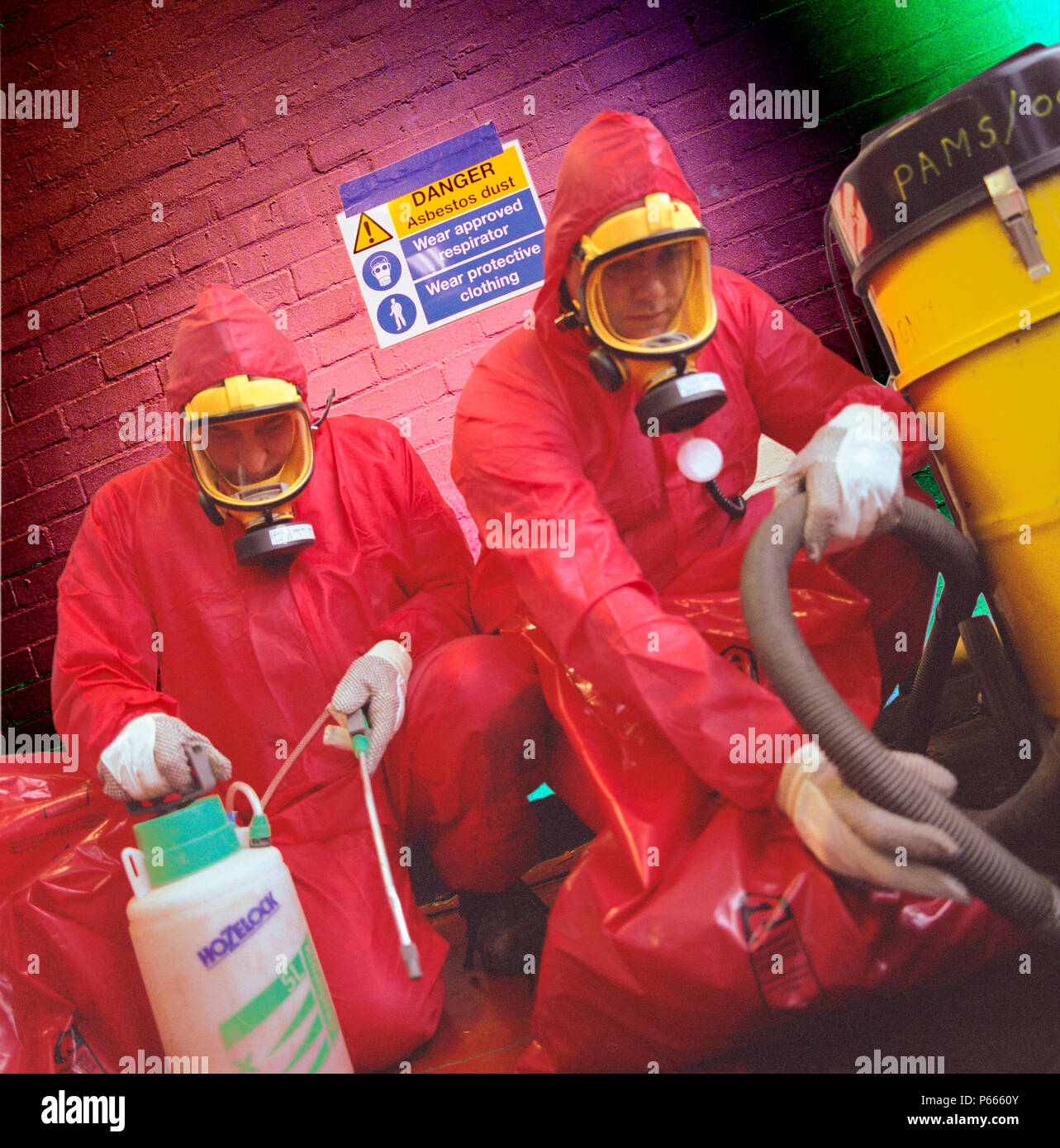 Asbestos removal workers Stock Photo - Alamy