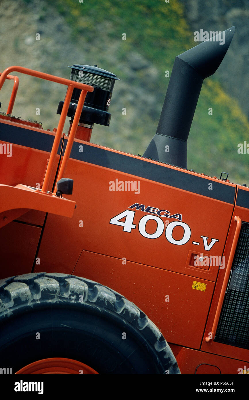 Detail of Daewoo Mega 400-V wheeled loader Stock Photo - Alamy