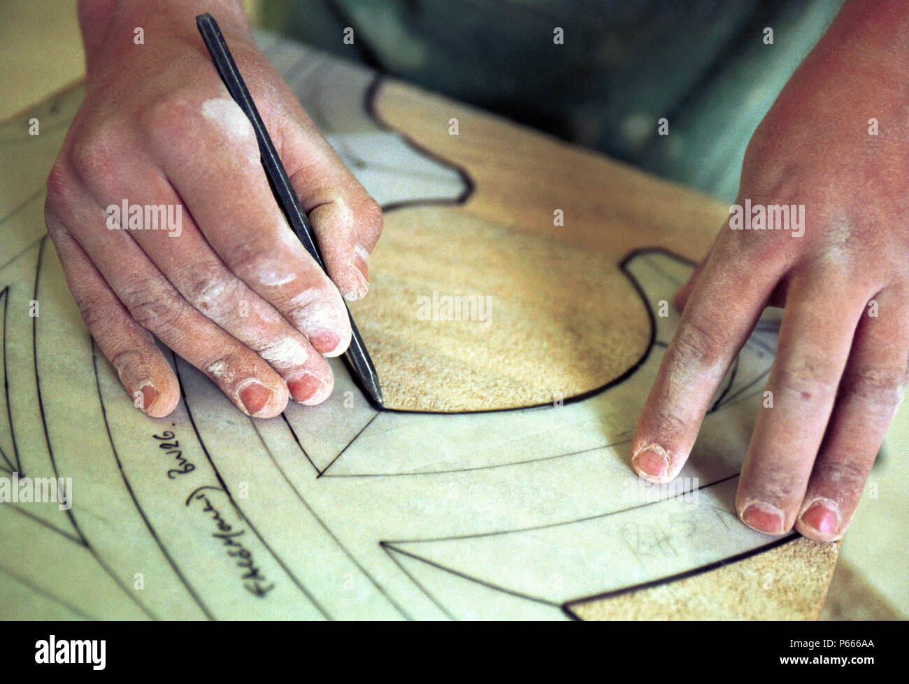 Marking out stone to be carved Stock Photo - Alamy