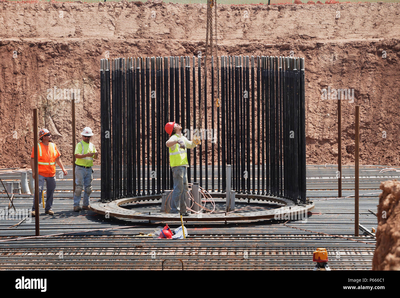 Wind turbine construction, Shirley wind farm, Wisconsin, USA Stock ...