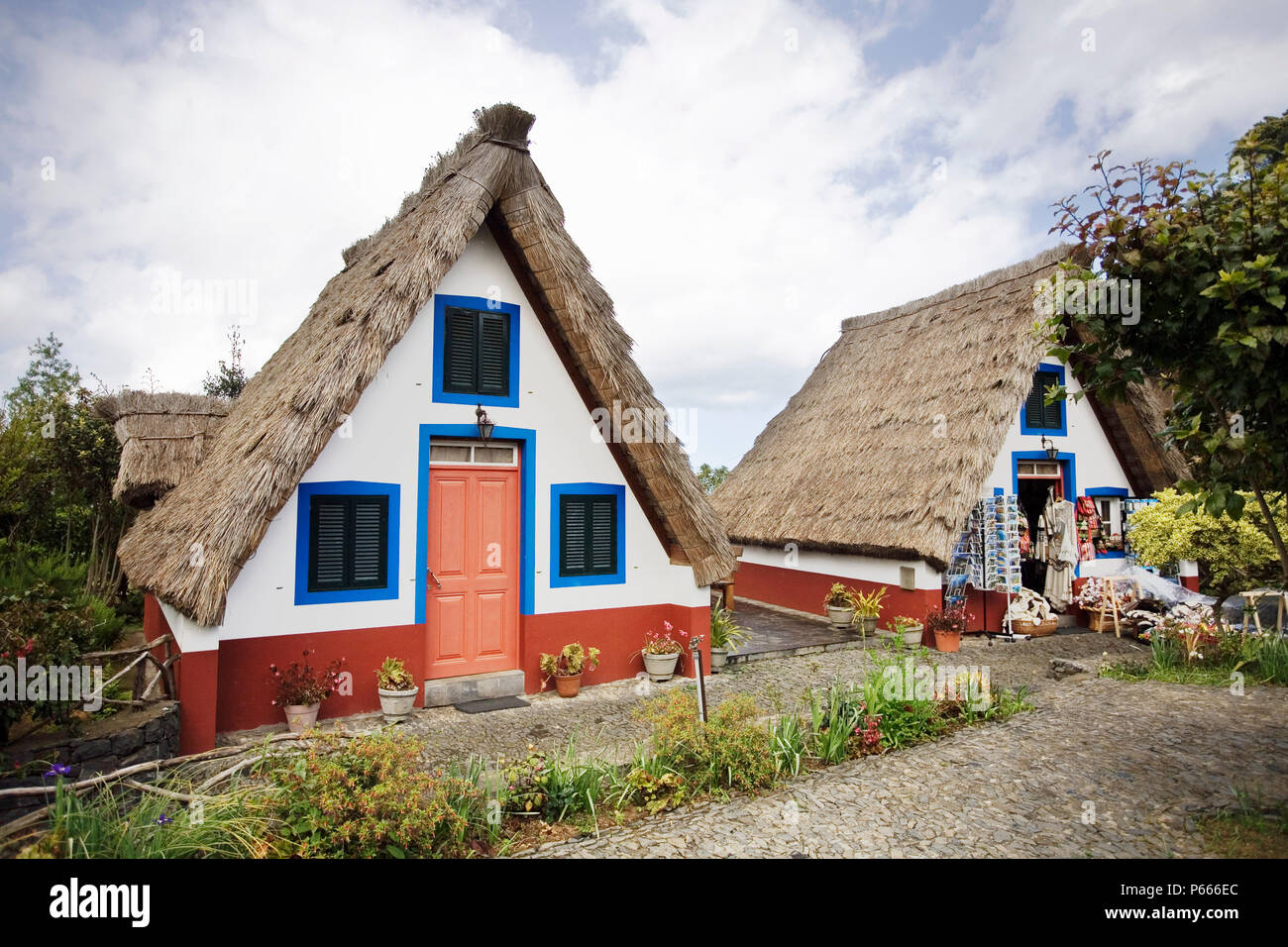 Traditional coloured houses in Madeira, Portugal Stock Photo - Alamy