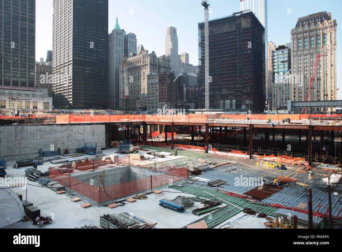 World Trade Centre, New York City, USA August 2009, Memorial North Pool ...