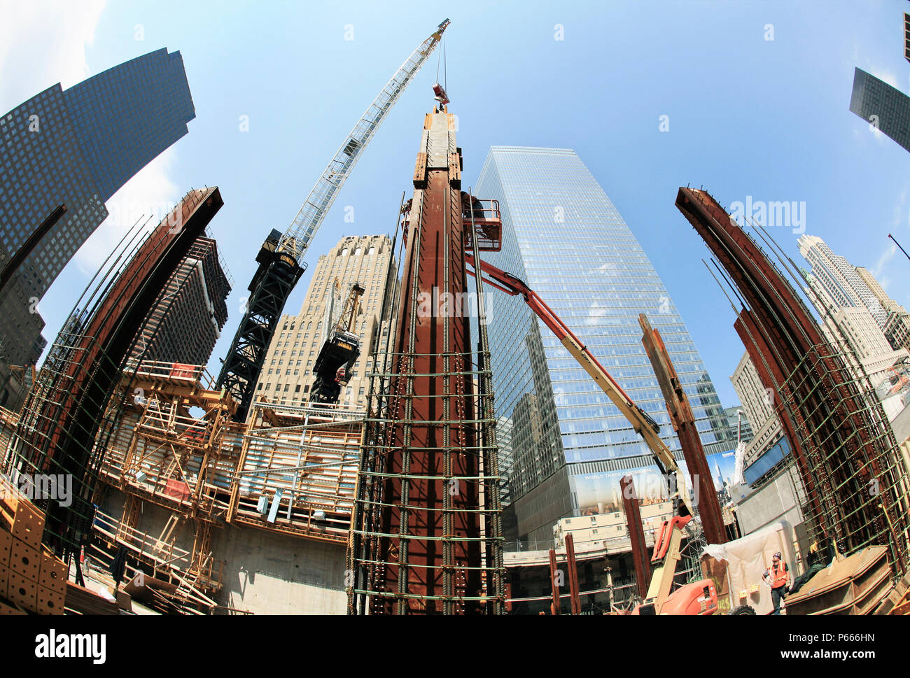 With 'g line' steel columns in place at Tower One, the structure ...