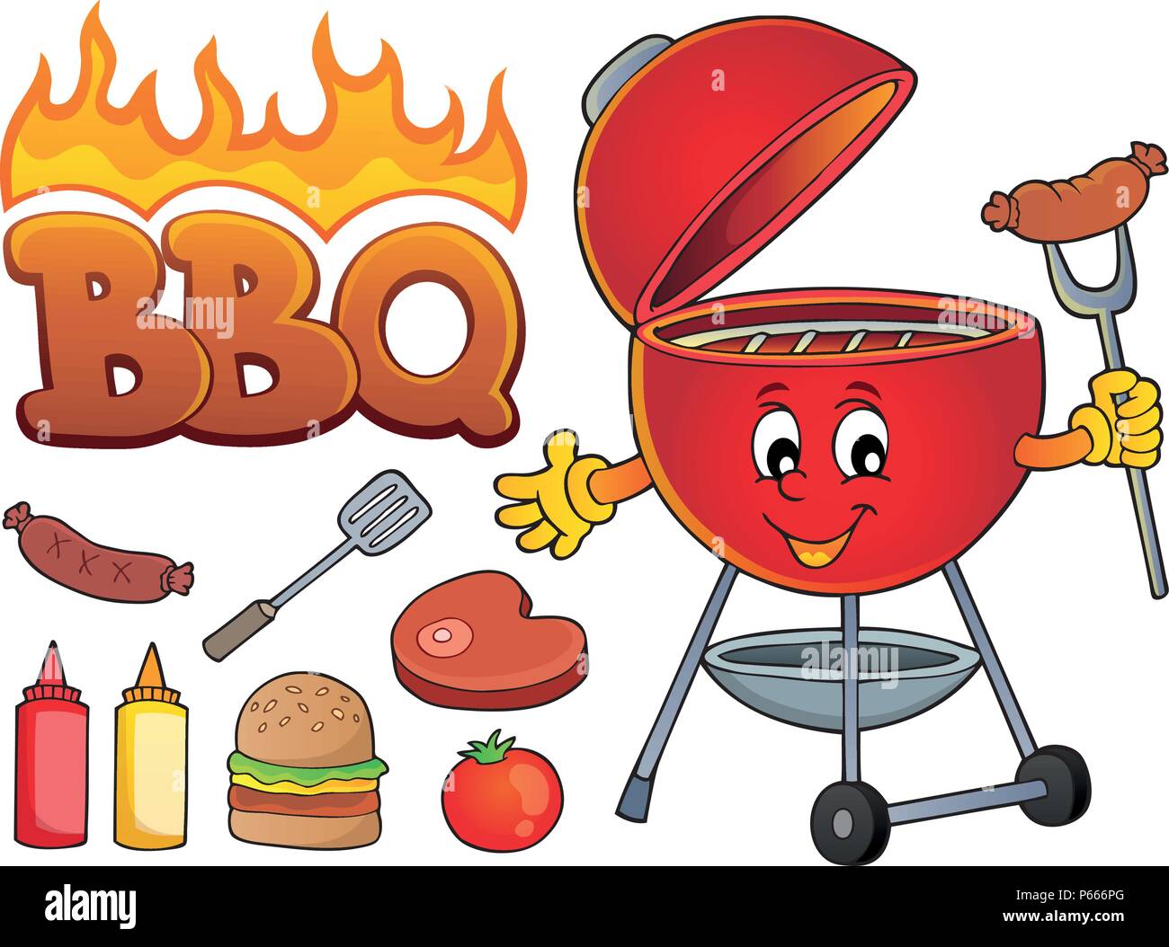 Barbeque theme set 2 - eps10 vector illustration Stock Vector Image ...