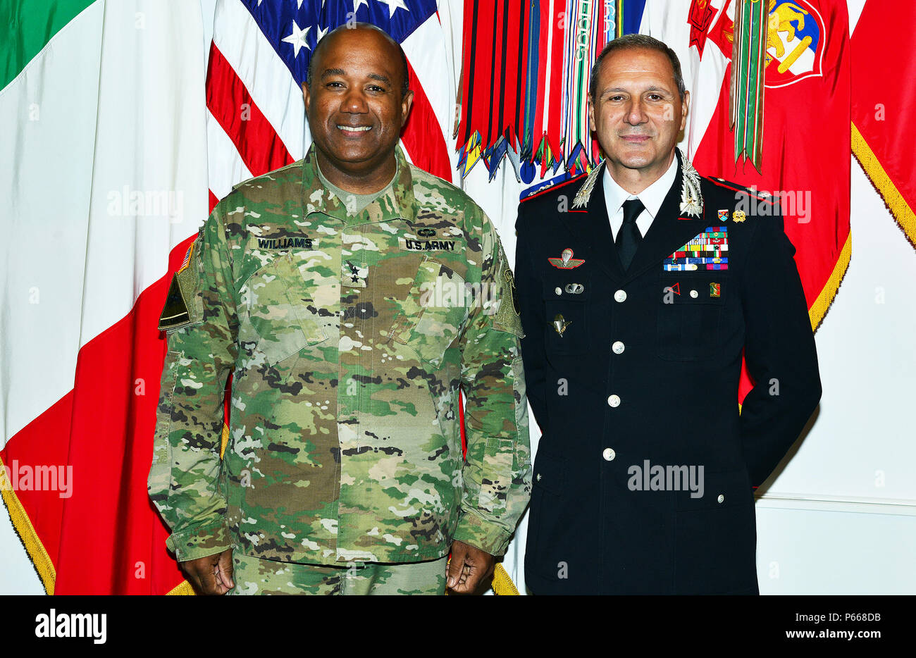 Maj. Gen. Darryl A. Williams (left), U.S. Army Africa Commanding ...
