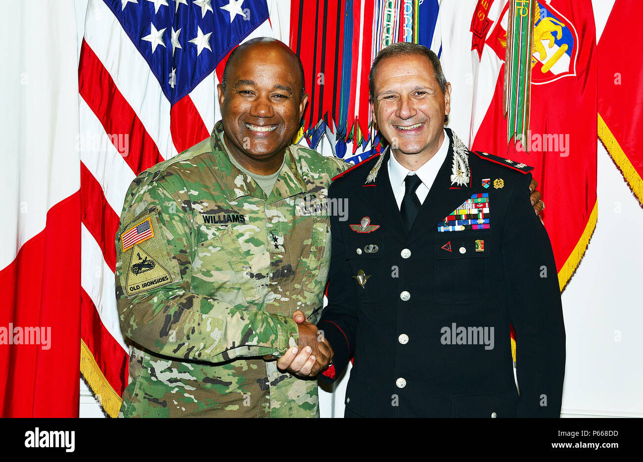 Maj. Gen. Darryl A. Williams (left), U.S. Army Africa Commanding ...