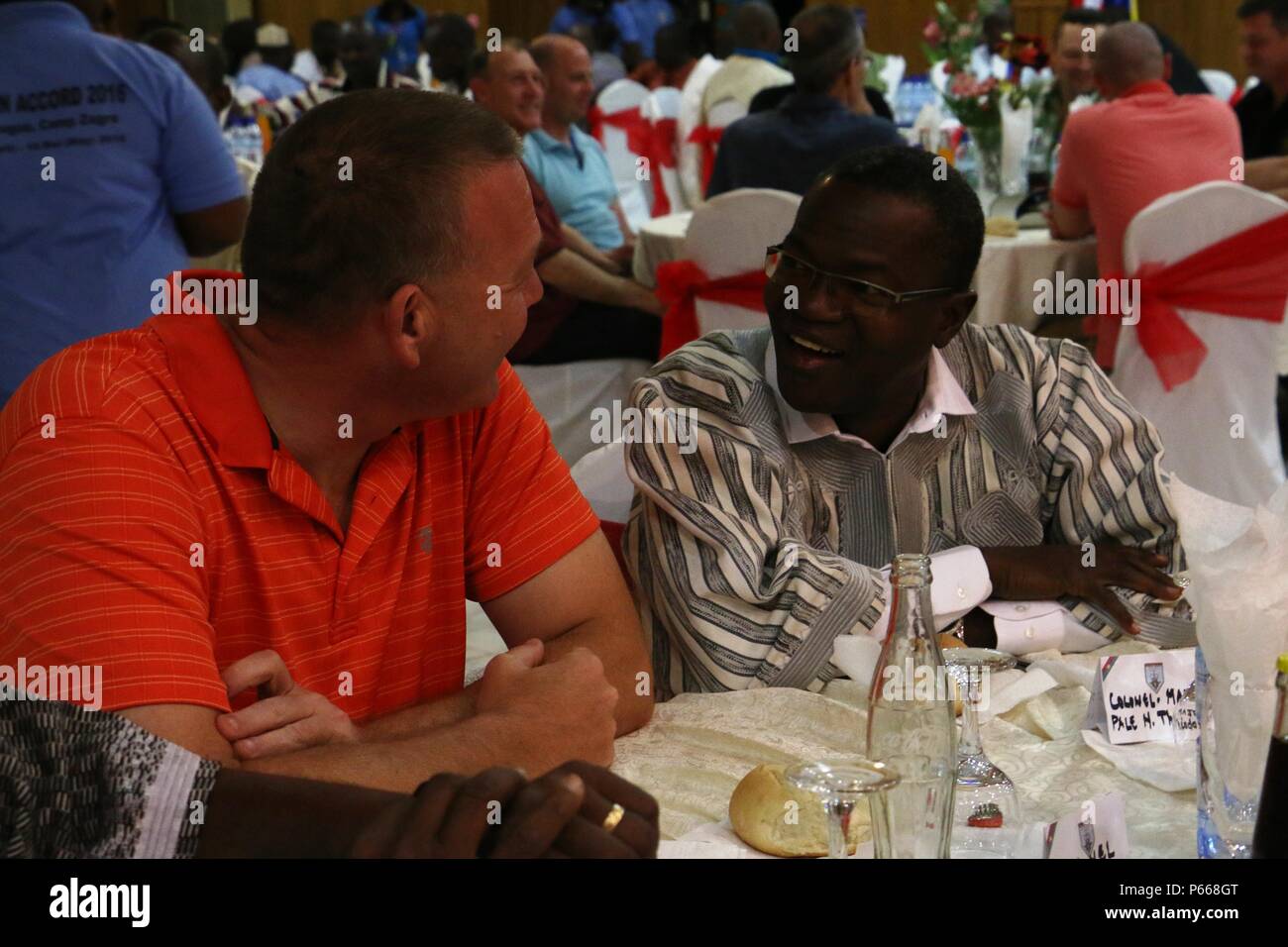 U.S. Army Col. Thomas Gukeisen (left), commander of 2nd Infantry ...