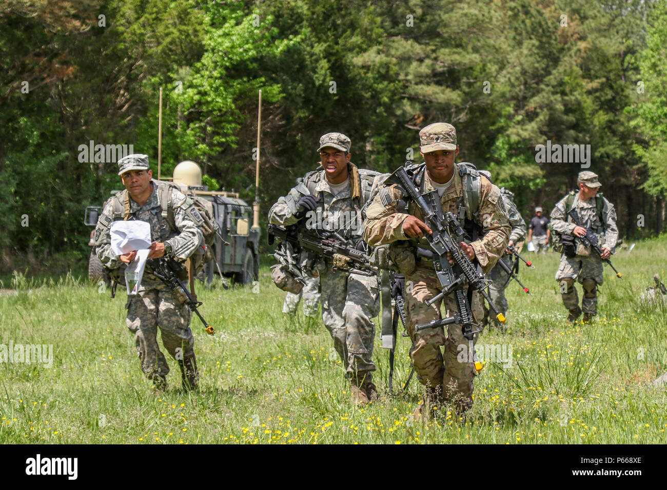 Engineers assigned to the 37th Brigade Engineer Battalion, 2nd Brigade ...