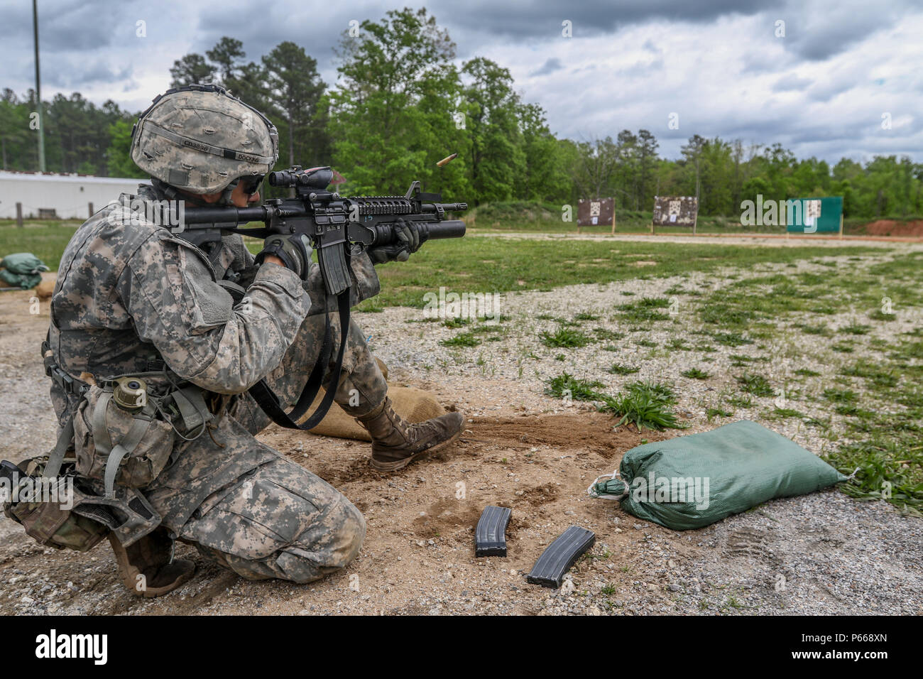 Spc. Chandler C. Dockins, a Paratrooper assigned to the 37th Brigade ...