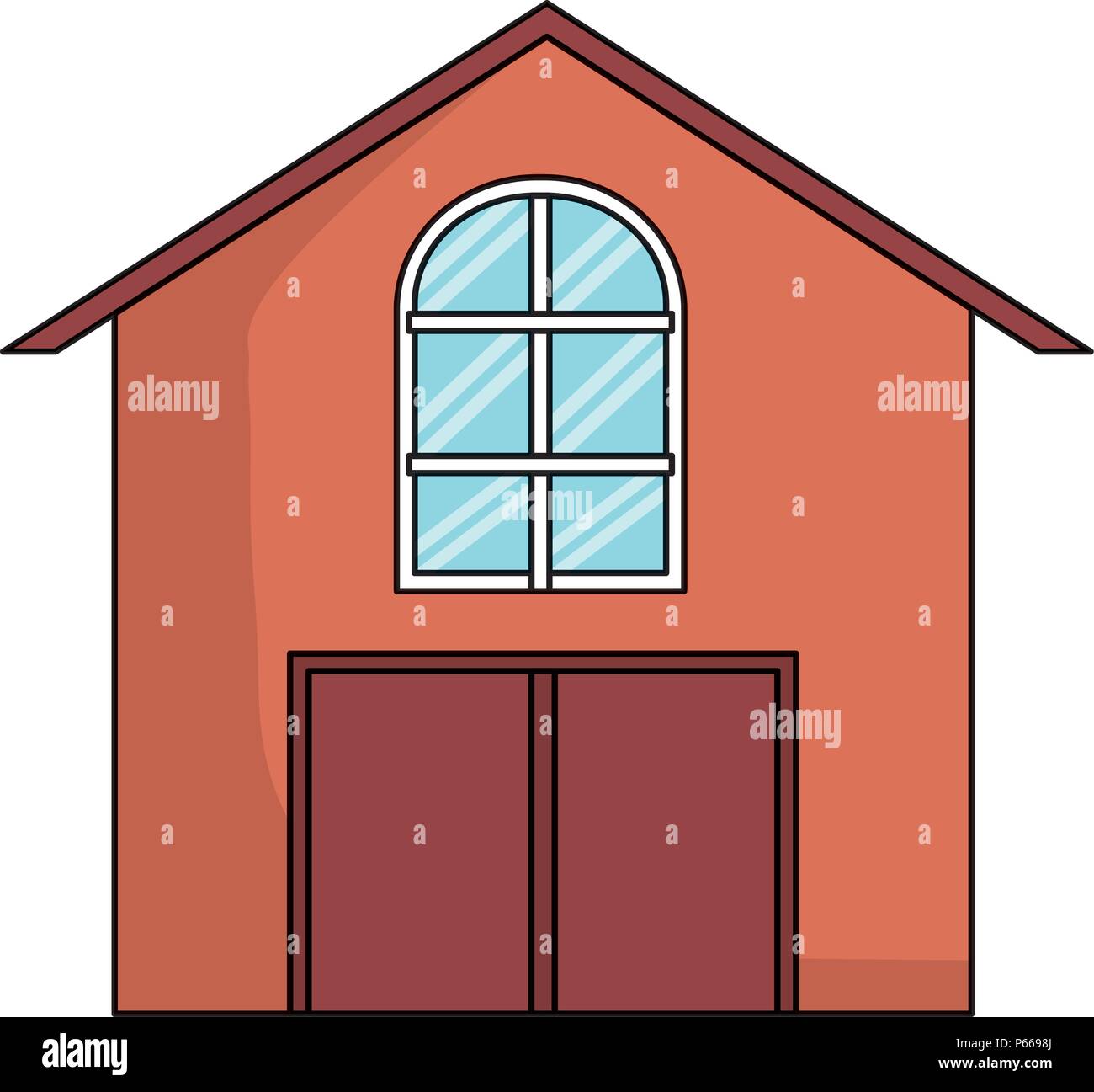 traditional house icon over white background, colorful design. vector ...