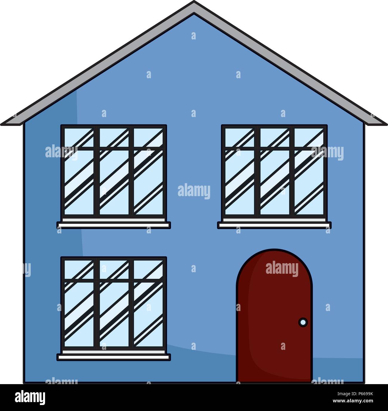 traditional house icon over white background, colorful design. vector ...