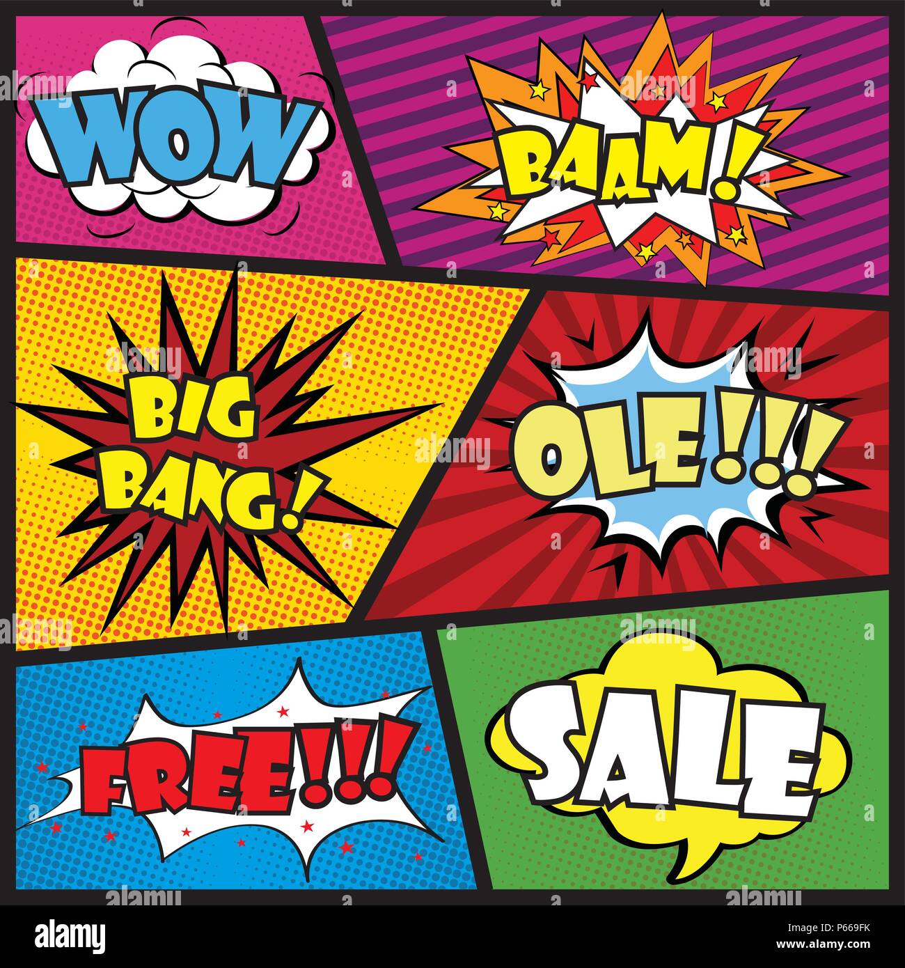 Comics speech bubble with expressions stickers set,stock vector ...