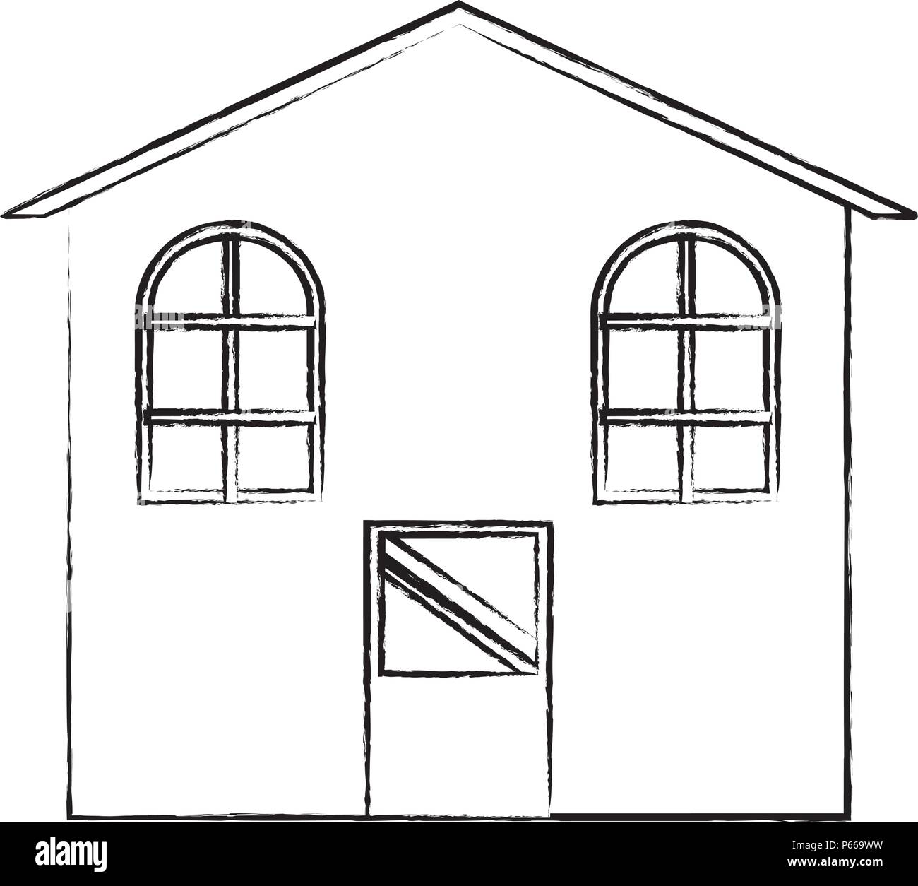 traditional house icon over white background, vector illustration Stock ...