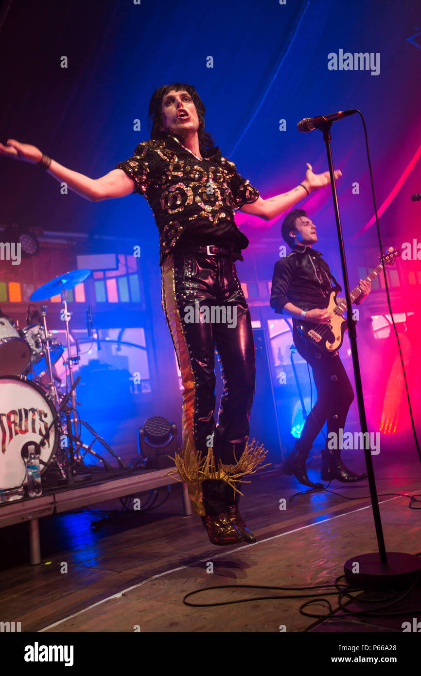 Norway, Bergen - June 12, 2018. The English rock band The Struts ...