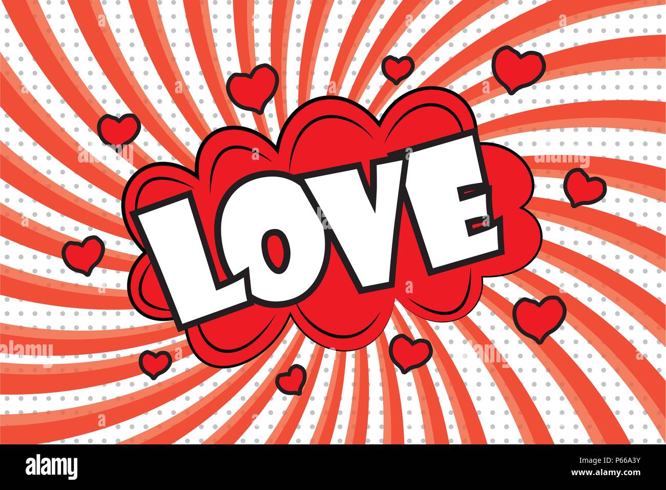 Comic Speech Bubble. Love cartoon explosion. Falling in love.Stock ...