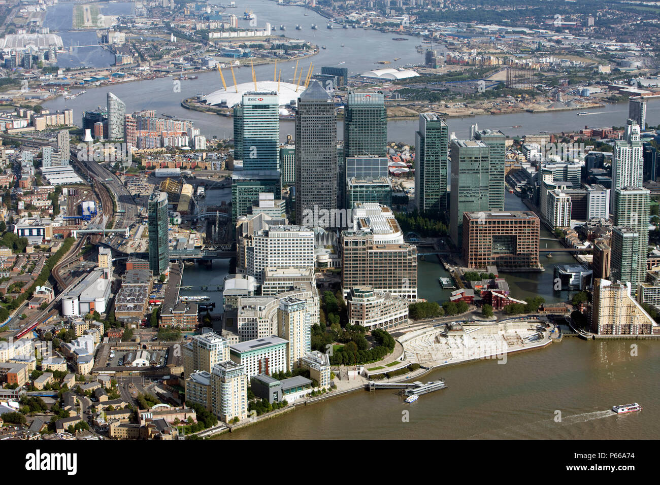 London Docklands England UK aerial view Stock Photo - Alamy