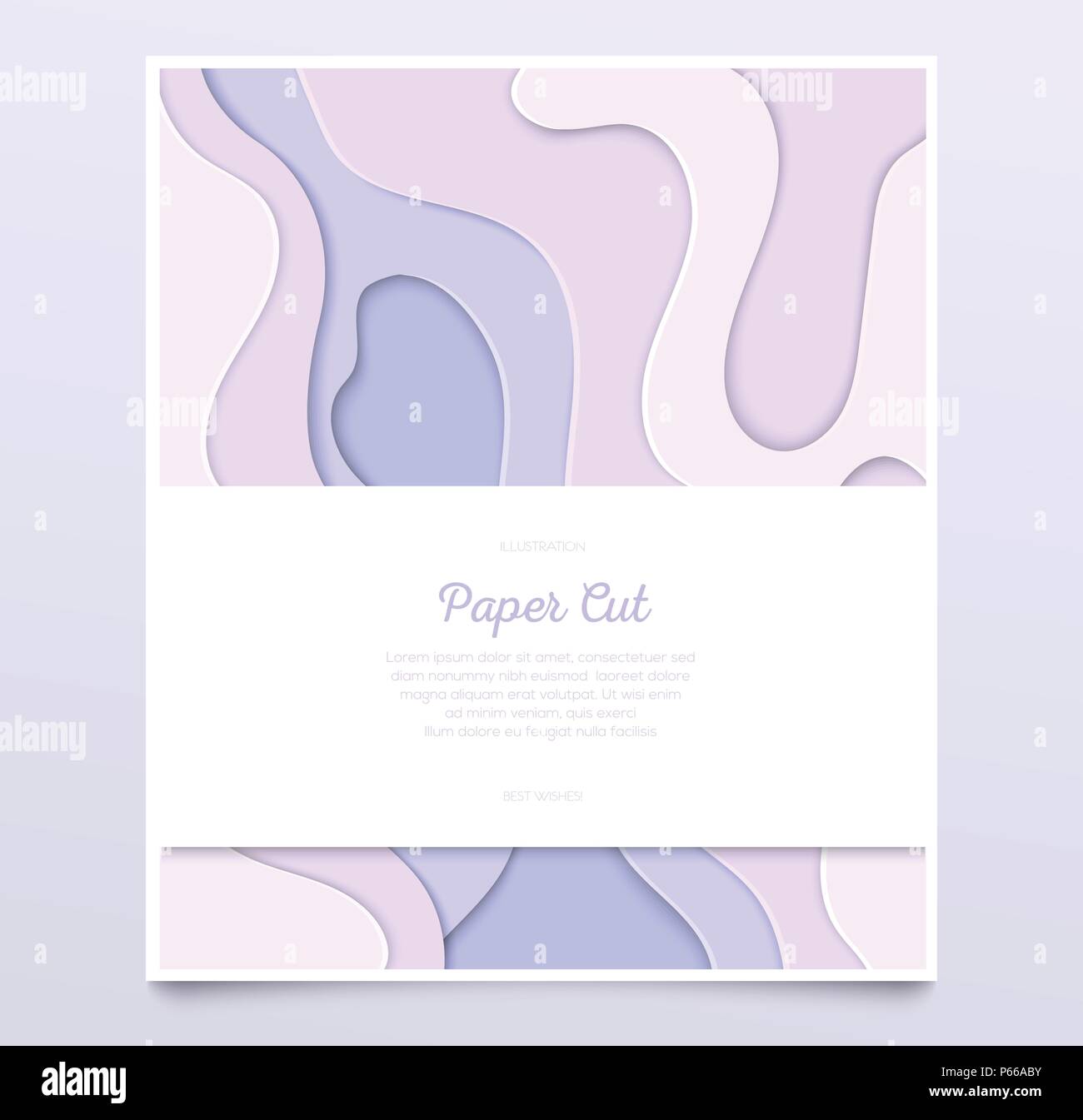 Abstract purple layout - vector paper cut banner Stock Vector Image ...