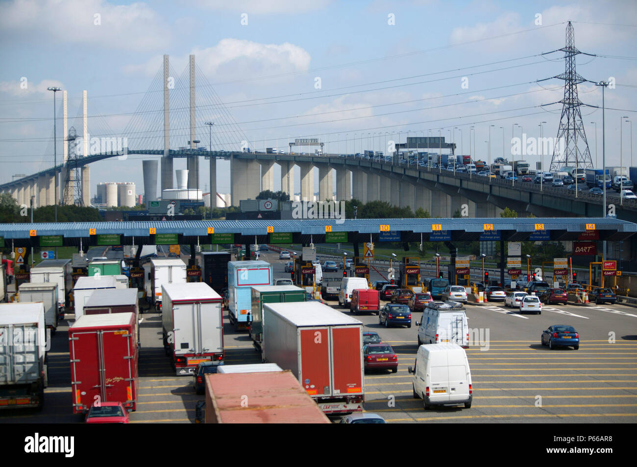 Congestion on the Dartford Crossing toll, London Stock Photo - Alamy