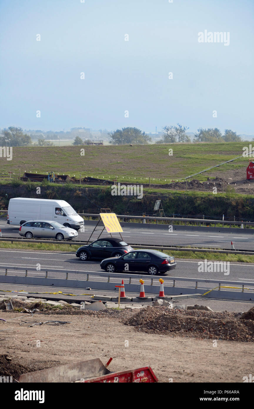 Widening scheme on the M25 Stock Photo - Alamy