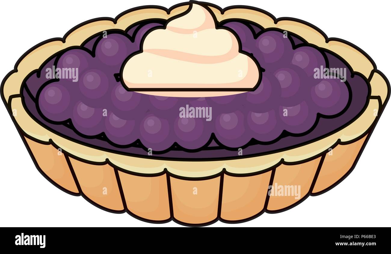 sweet pie icon over white background, vector illustration Stock Vector ...