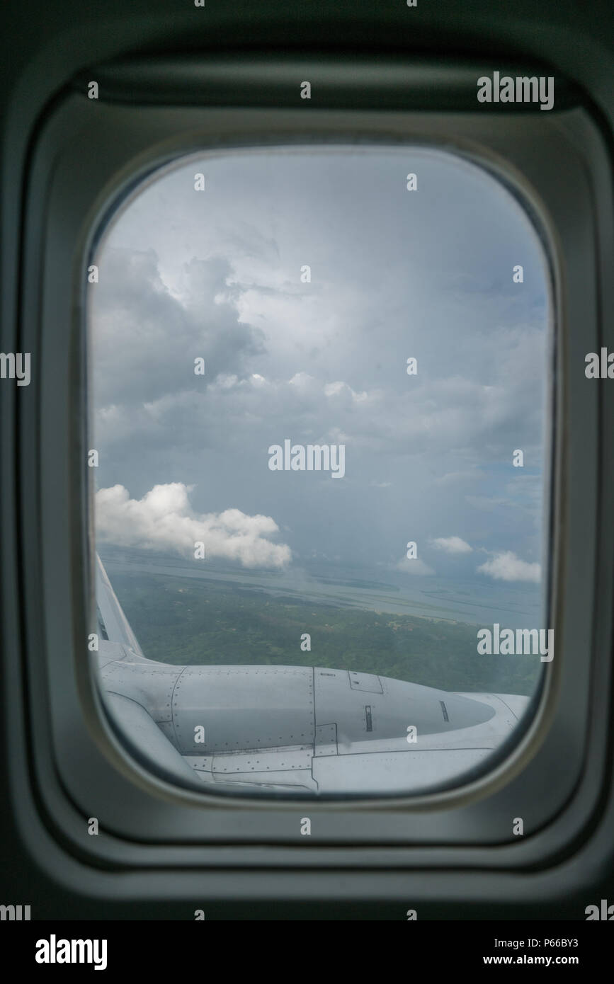 View from the window seat of a plane Stock Photo - Alamy