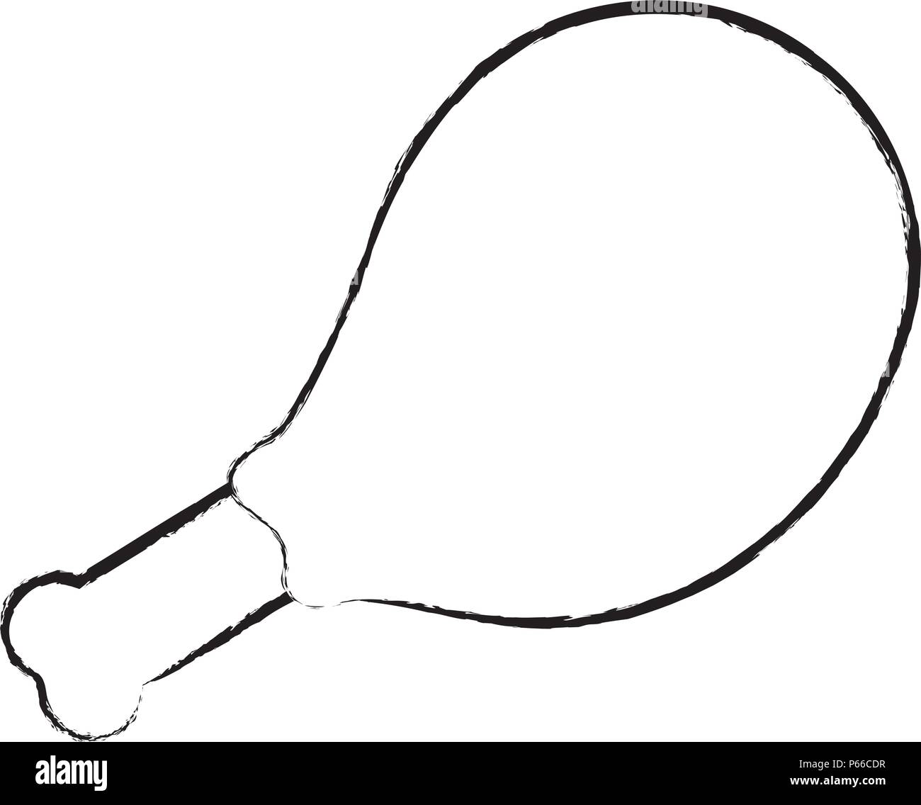 chicken thigh icon over white background, vector illustration Stock ...